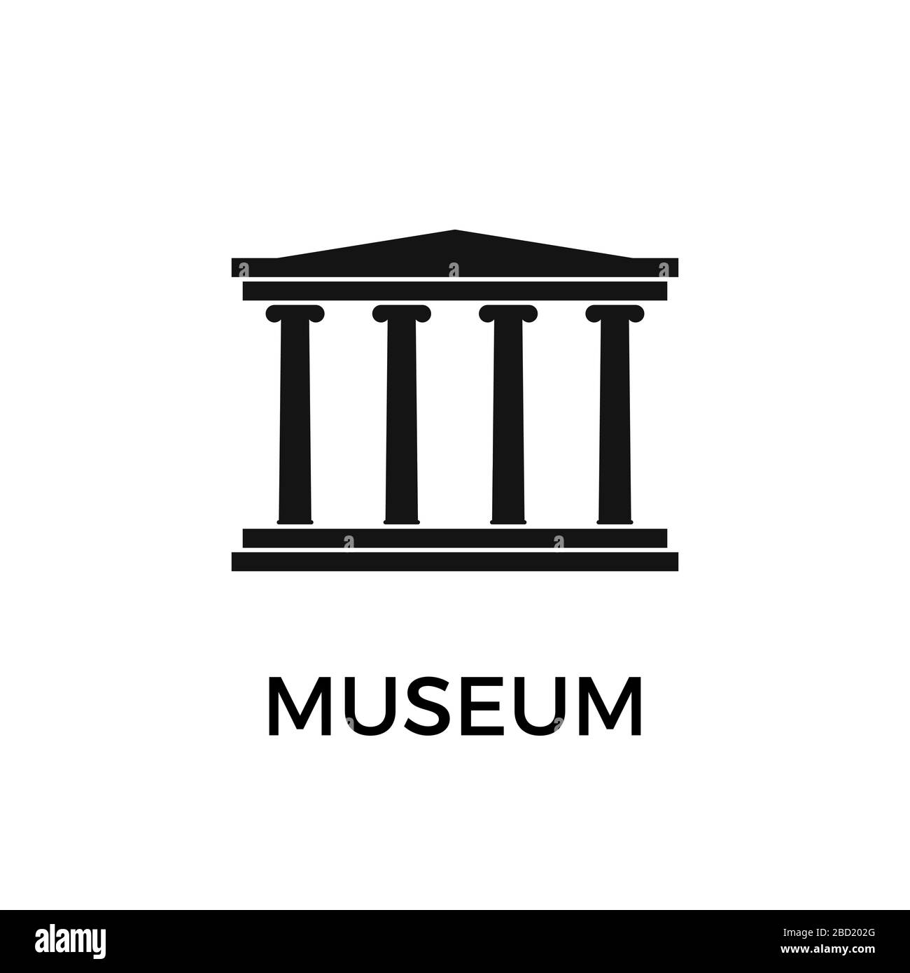 Museum building. Simple flat museum icon. Vector illustration Stock Vector Image & Art - Alamy