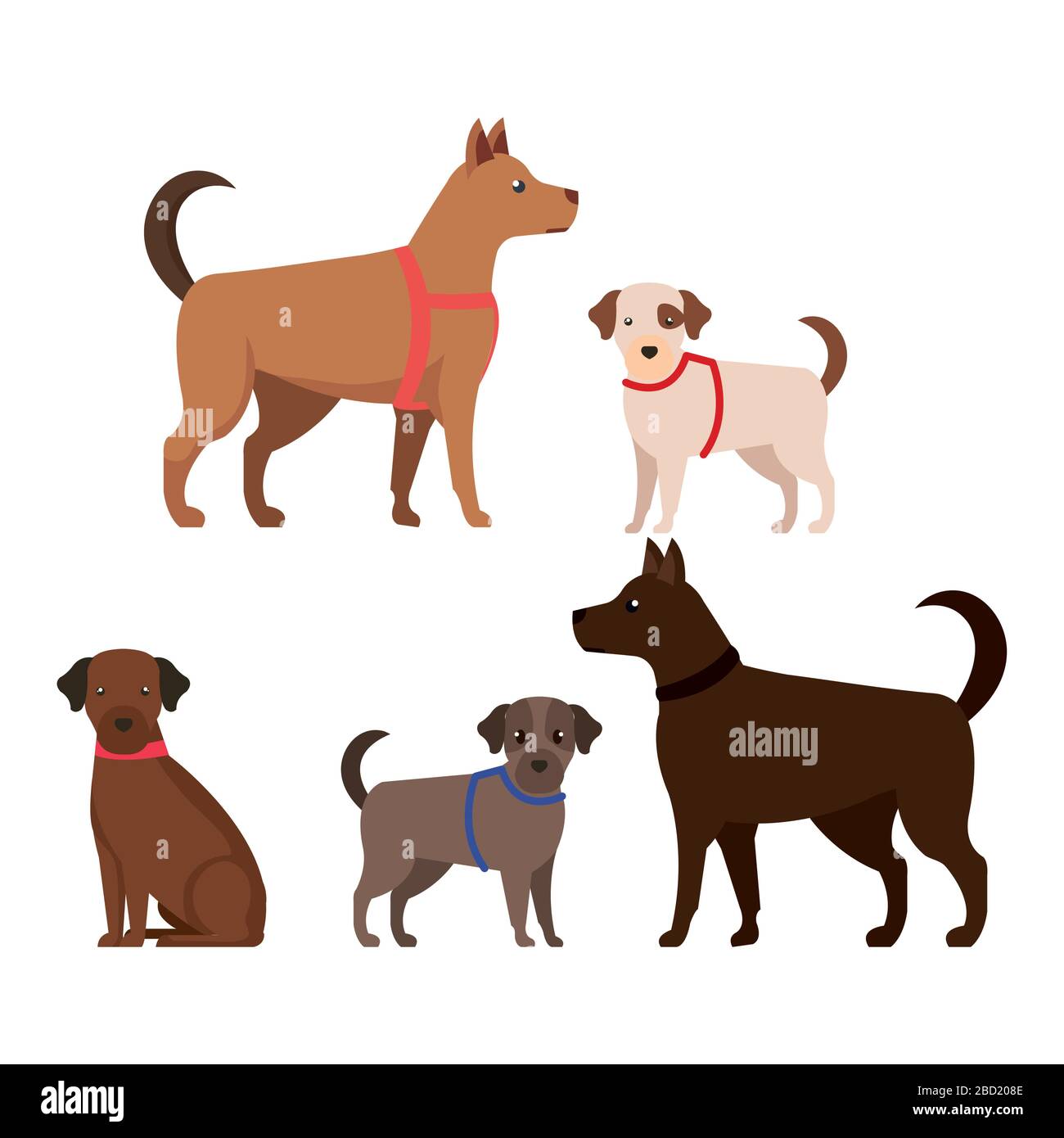 Group dogs Stock Vector Images - Alamy