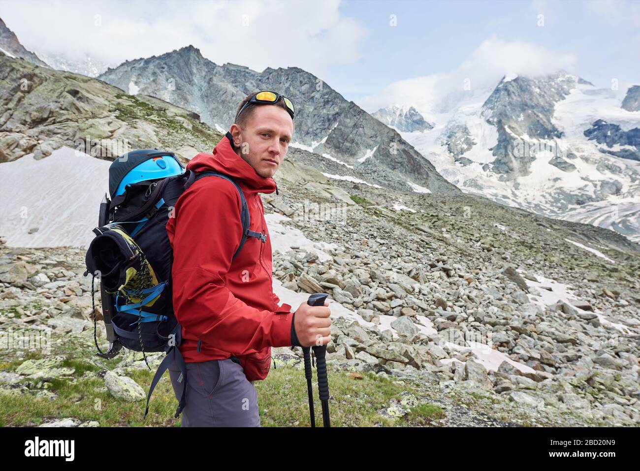 Man walking up hill side view hi-res stock photography and images - Alamy