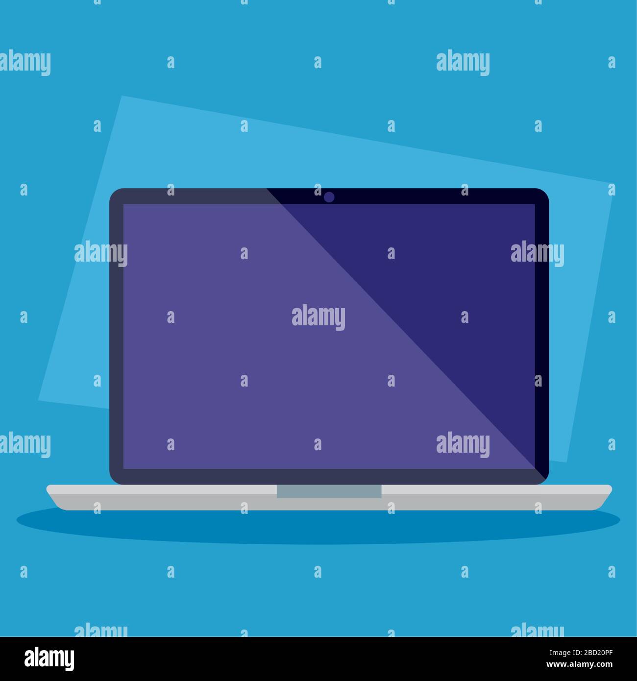 laptop computer device in blue background Stock Vector Image & Art - Alamy