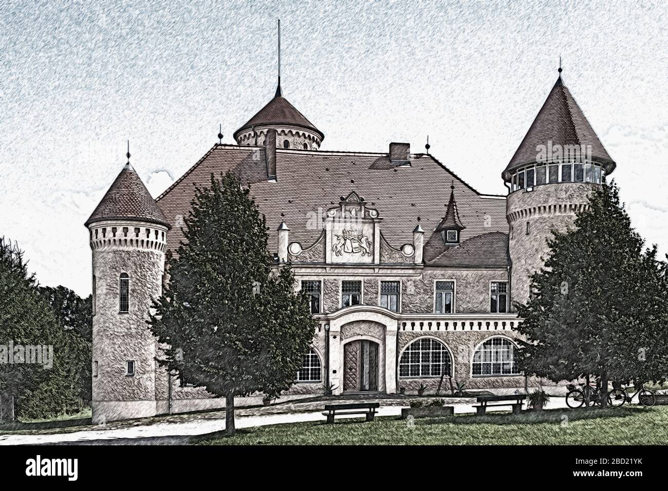 Mansion Stolpe Castle, Usedom Island, County Vorpommern-Greifswald ...
