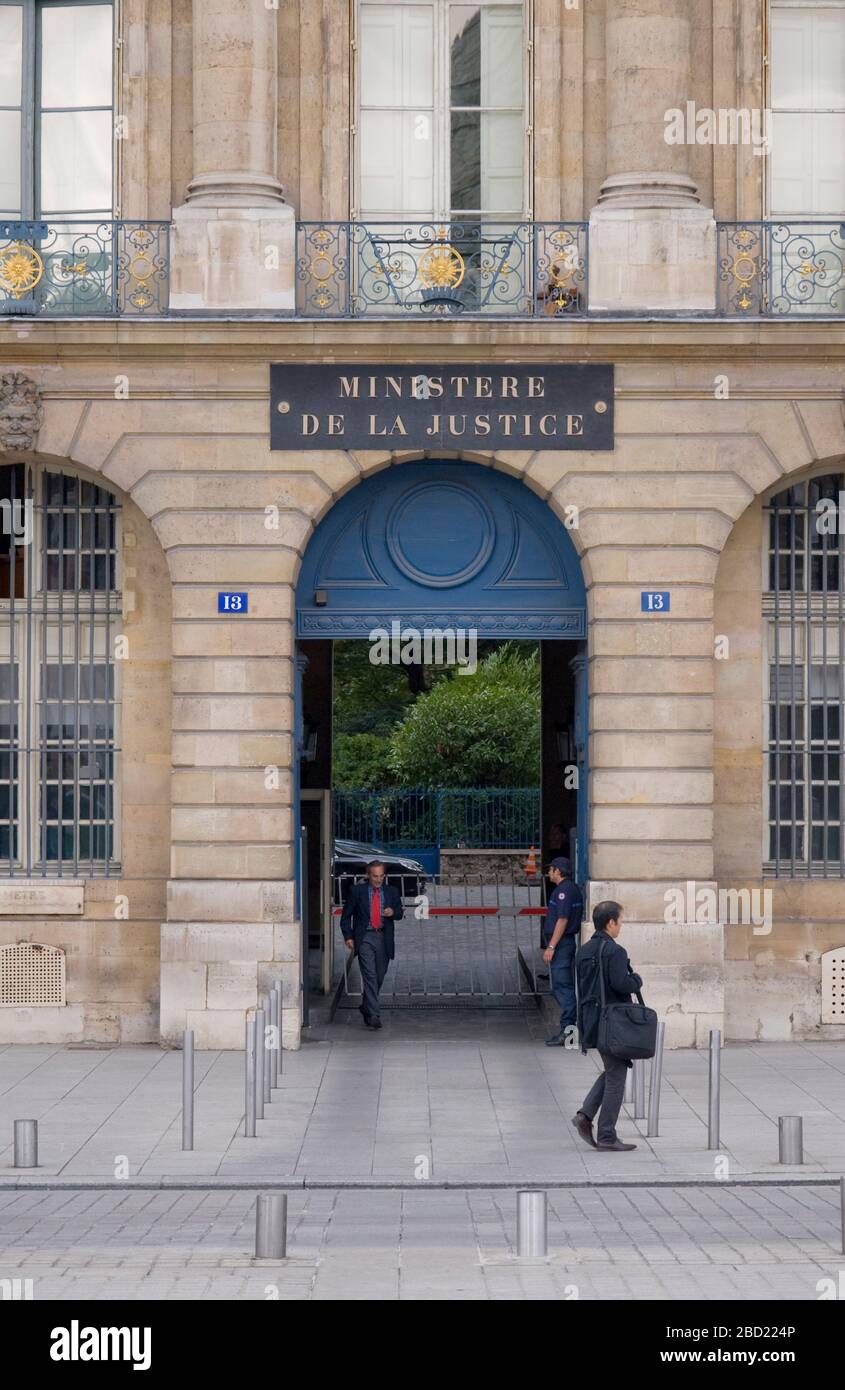 Ministere de la Justice Paris France Stock Photo - Alamy
