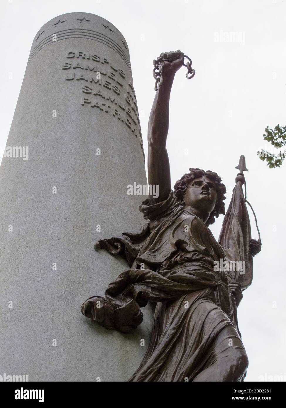 Boston Massacre monument in Boston Common Stock Photo - Alamy