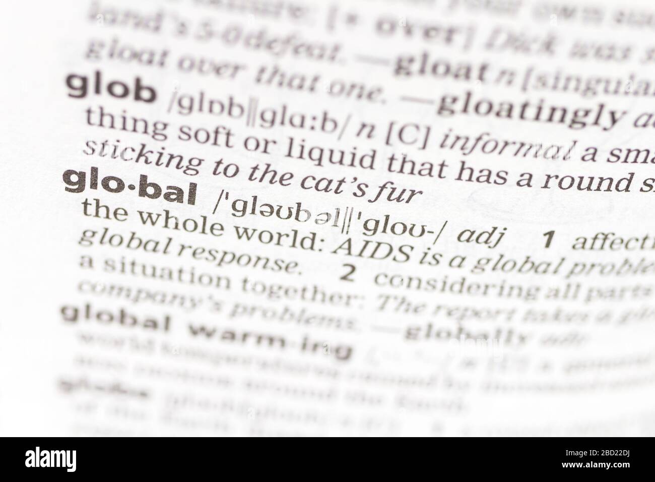 Word phrase global look up in dictionary Stock Photo - Alamy