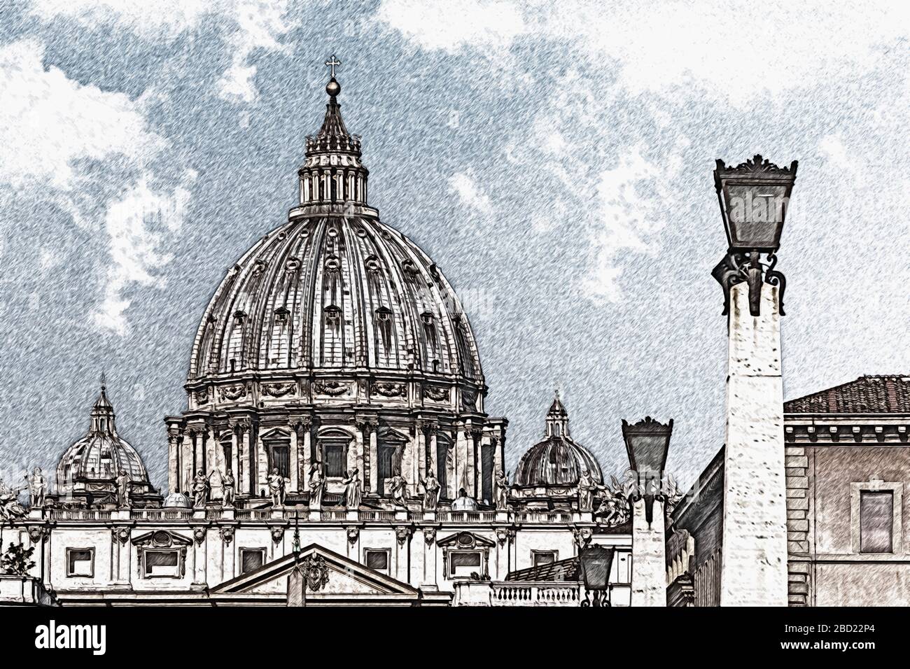 Vatican sketch hi-res stock photography and images - Alamy