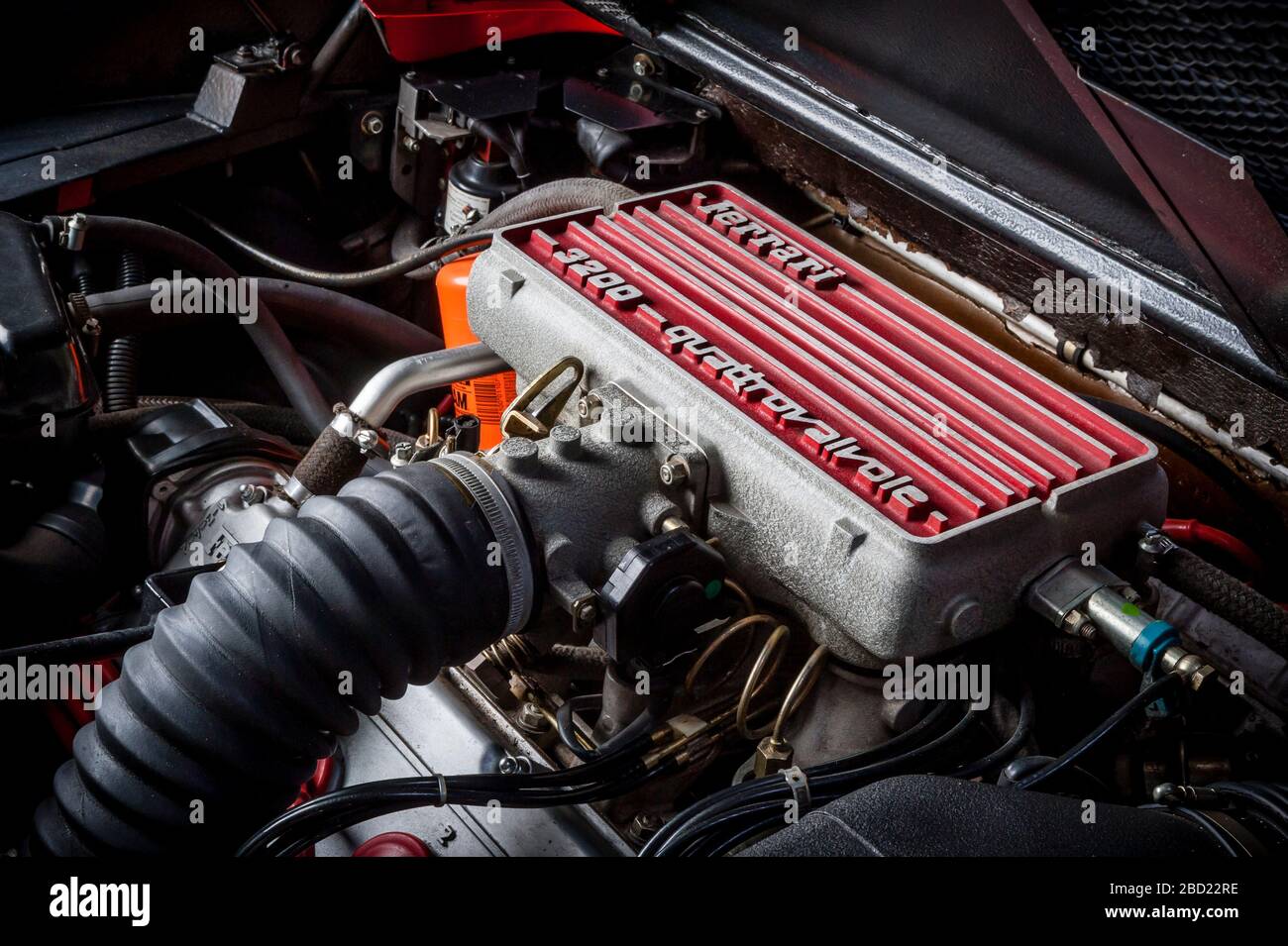 Ferrari 328 GTS 3.2lt Quatrovalvole V8 engine Stock Photo - Alamy