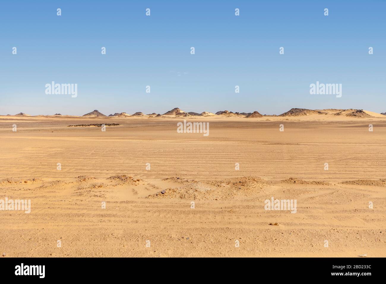 Natural pyramids formed by rocks in the desert between Luxor and Abu ...