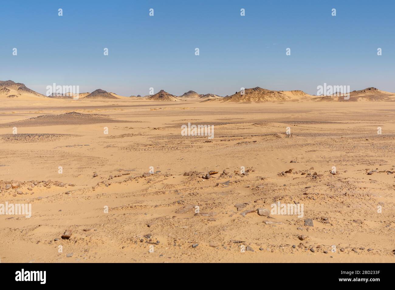 Natural pyramids formed by rocks in the desert between Luxor and Abu ...