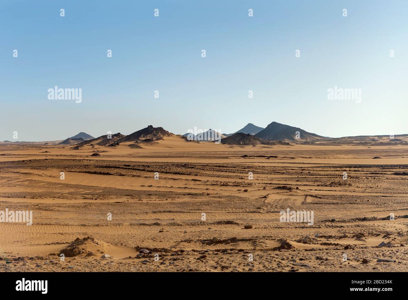 Natural pyramids formed by rocks in the desert between Luxor and Abu ...