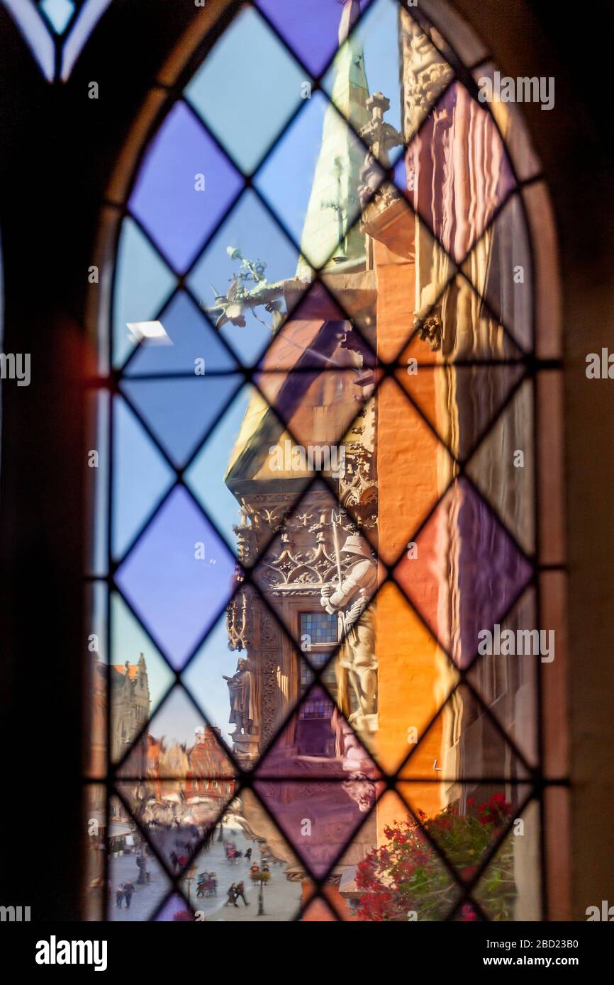 Stained glass windows town hall hi-res stock photography and images - Alamy