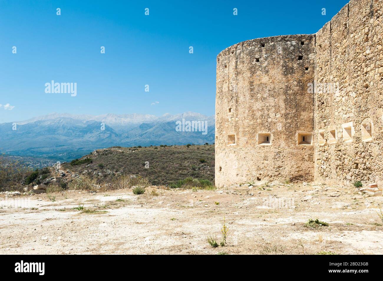 Koulos Turkish fortress, Crete, Greece Stock Photo - Alamy