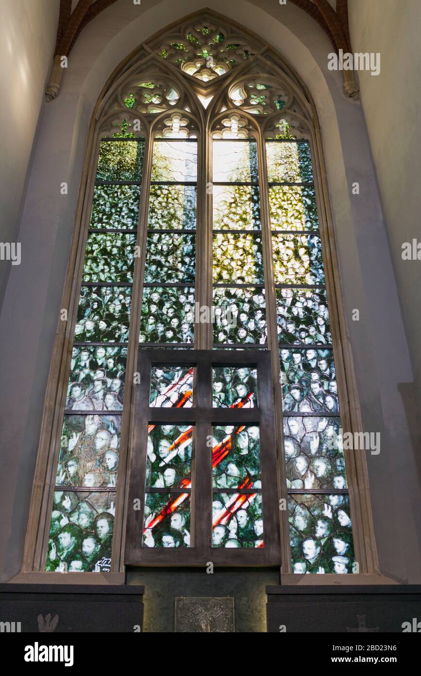 Screen printed stained glass windows in Church of St. Elizabeth ...