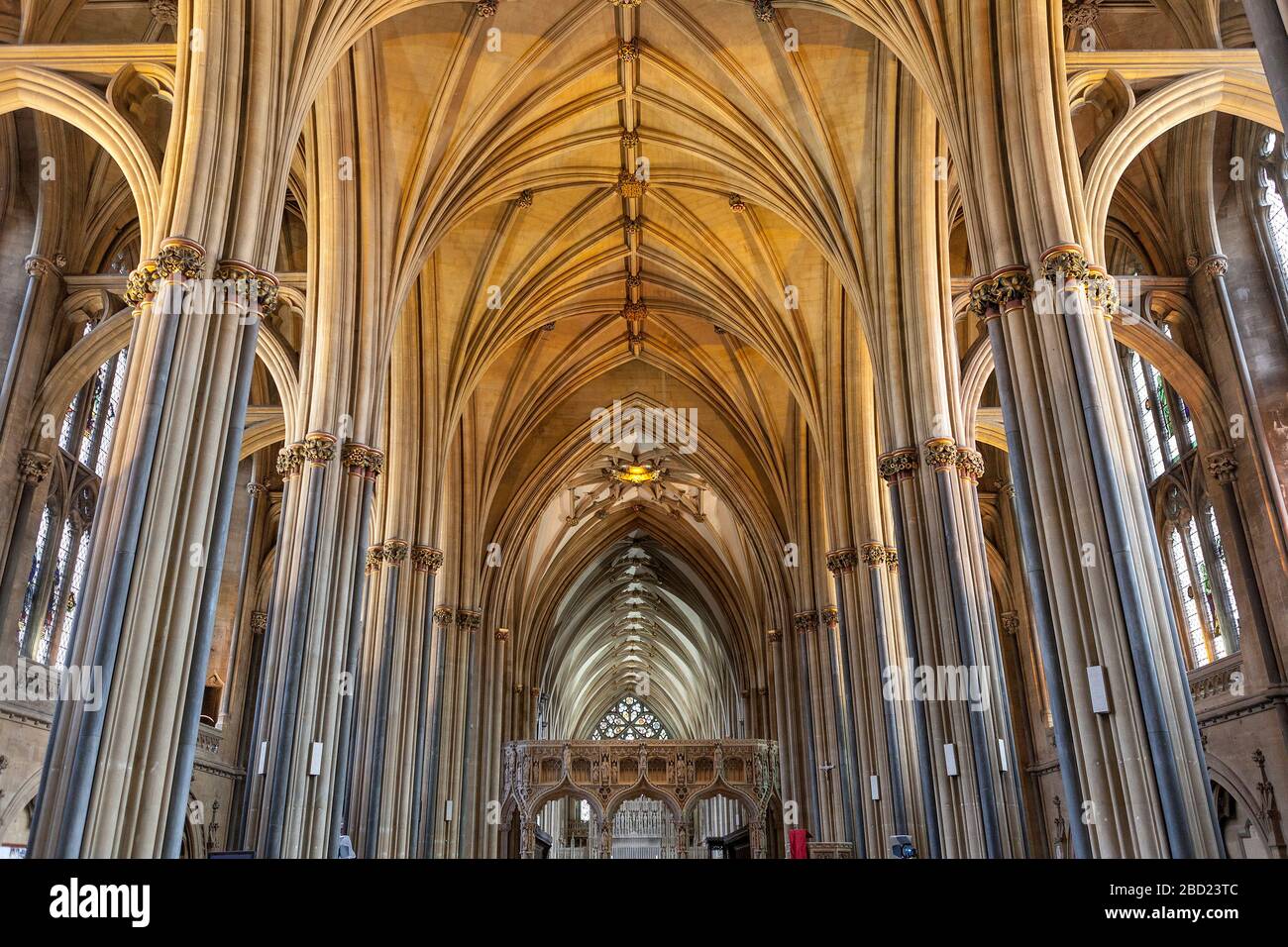 Interior of Bristol Cathedral Stock Photo - Alamy