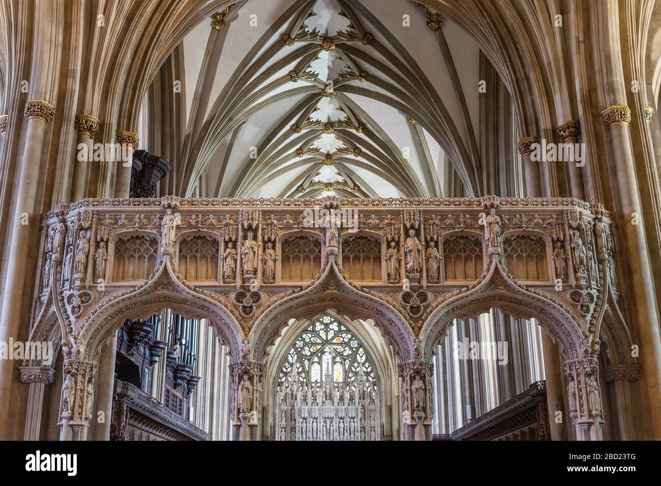 Interior of Bristol Cathedral Stock Photo - Alamy