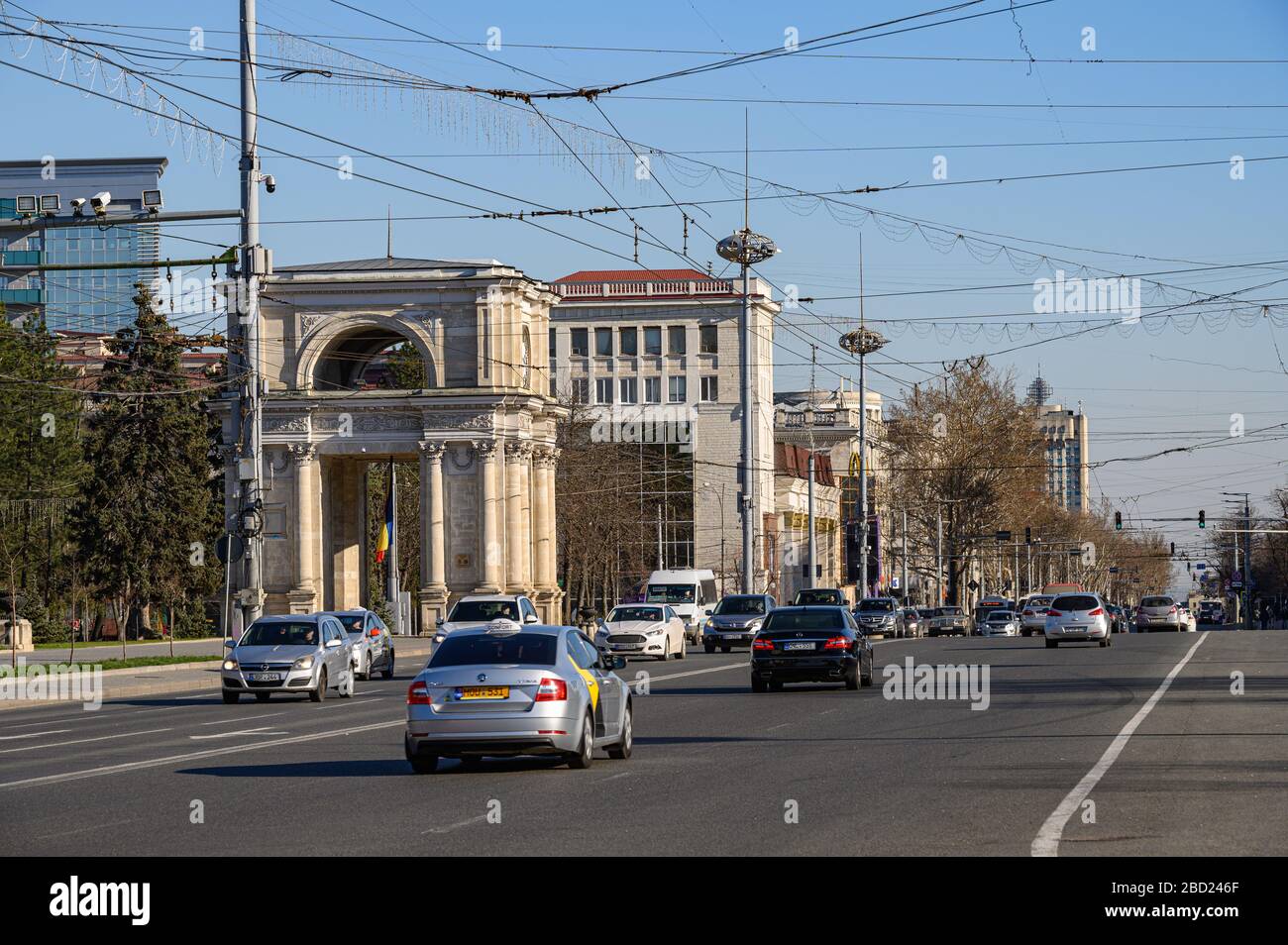 Daytime transport traffic at The Great National Assembly Square in ...