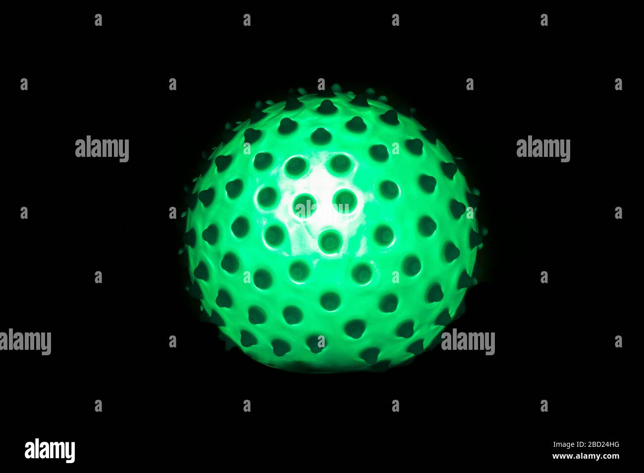 representation of a virus using an illuminated sphere with a black ...