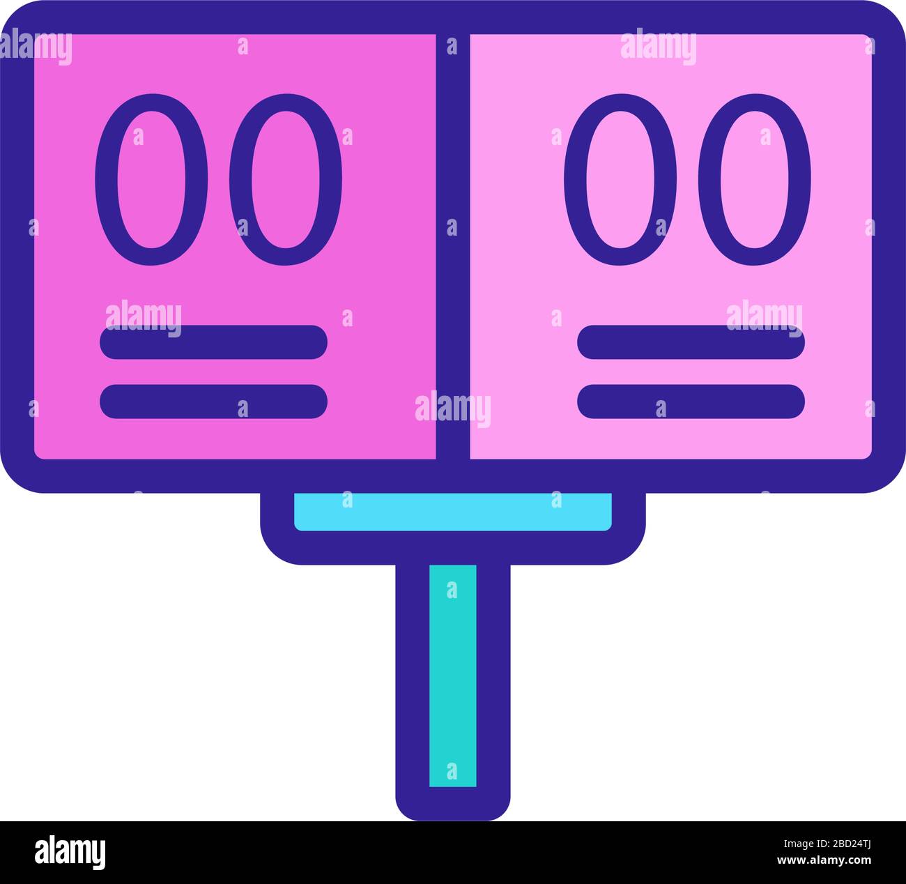 scoreboard tubal icon vector outline illustration Stock Vector Image ...