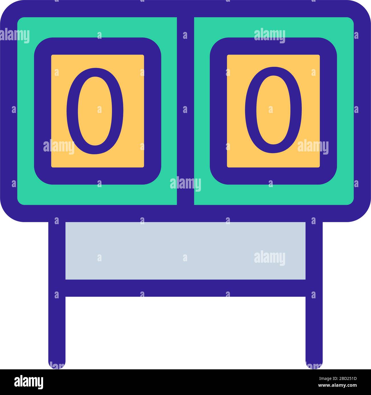 scoreboard winner icon vector outline illustration Stock Vector Image ...