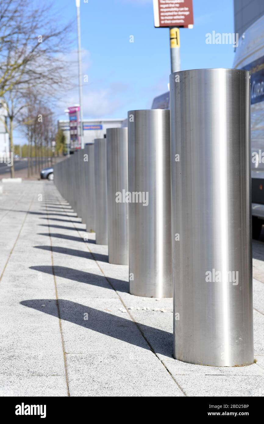 Silver bollards hi-res stock photography and images - Alamy