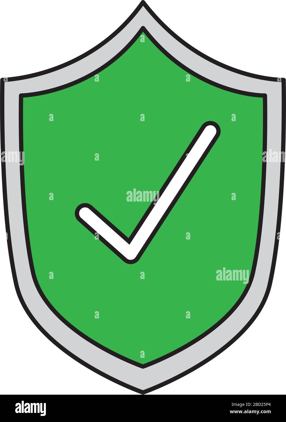 Check mark inside shield hi-res stock photography and images - Alamy