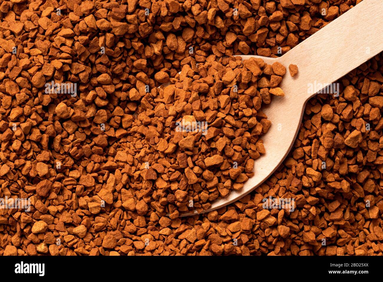 Background detail of dry instant coffee with wooden spoon Stock Photo ...