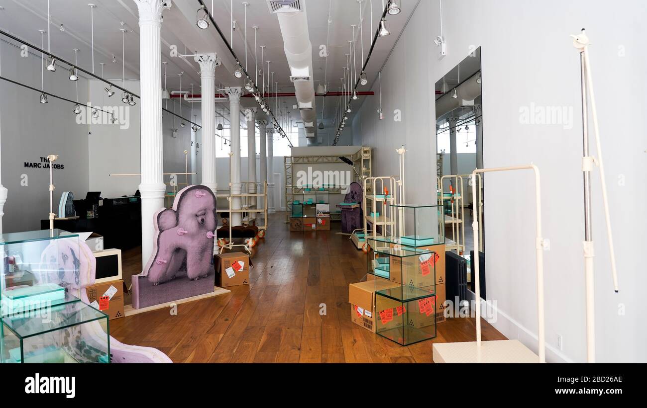 New York, USA. 04th April 2020. The Marc Jacobs store has been emptied ...