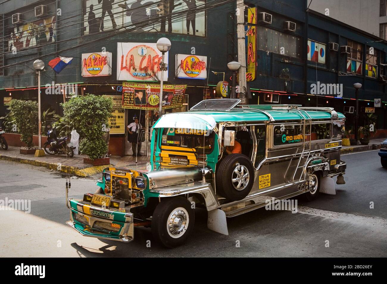 A fanciful Jeepney, the public transport on the Philippines in Manila ...