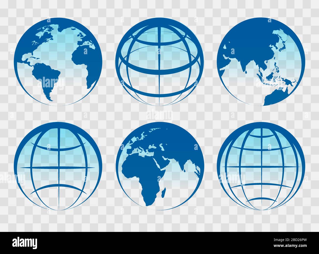 Globe blue earth icons Stock Vector Image & Art - Alamy