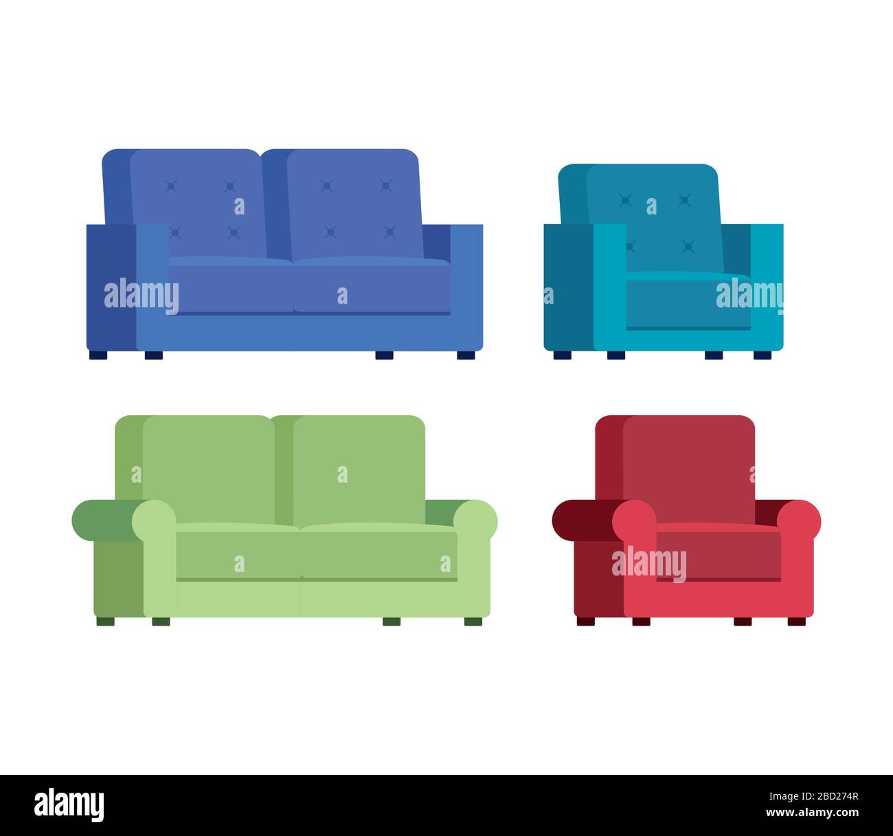 set of couches comfortable icons Stock Vector Image & Art - Alamy