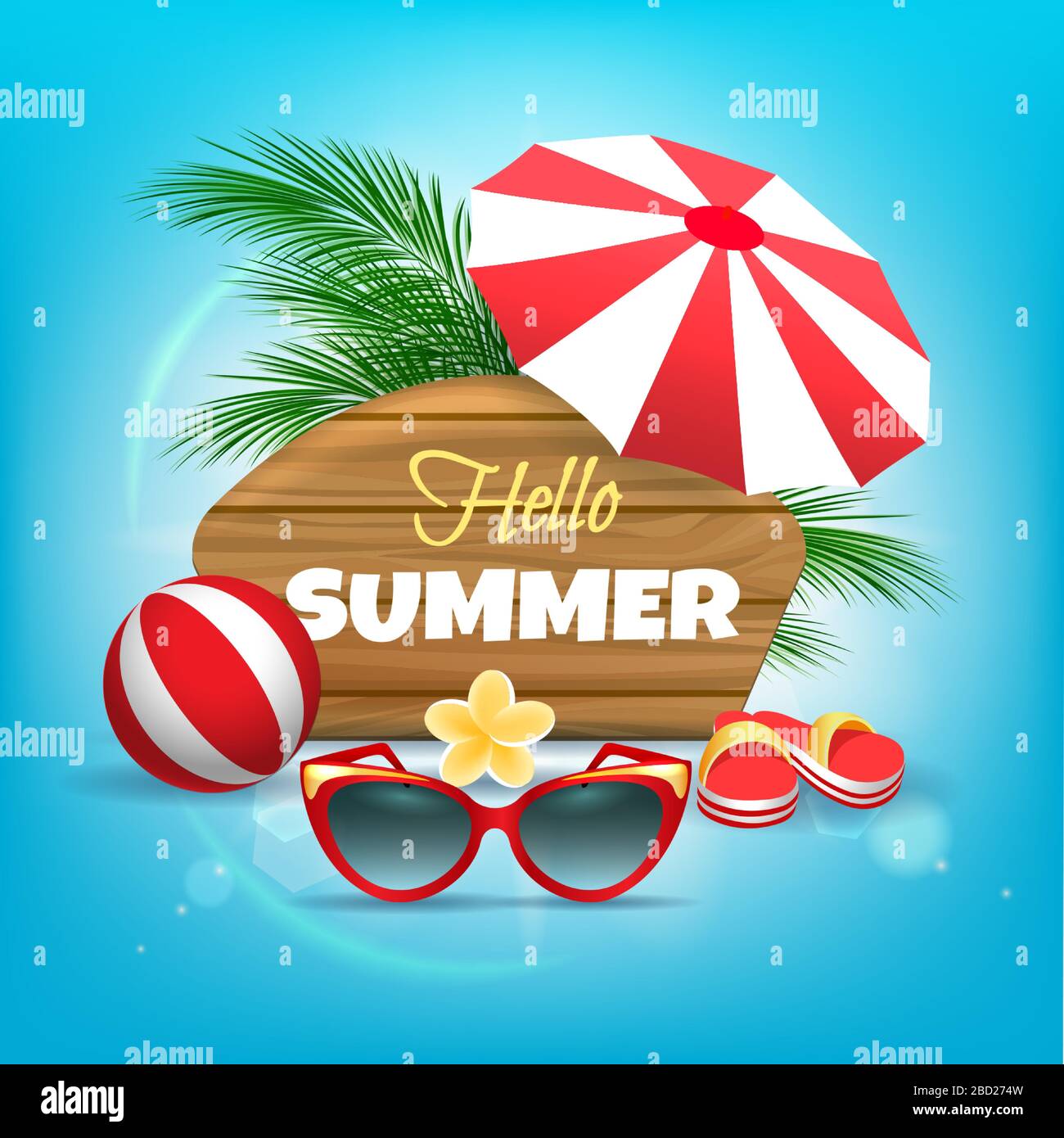 Hello summer time Stock Vector Images - Alamy