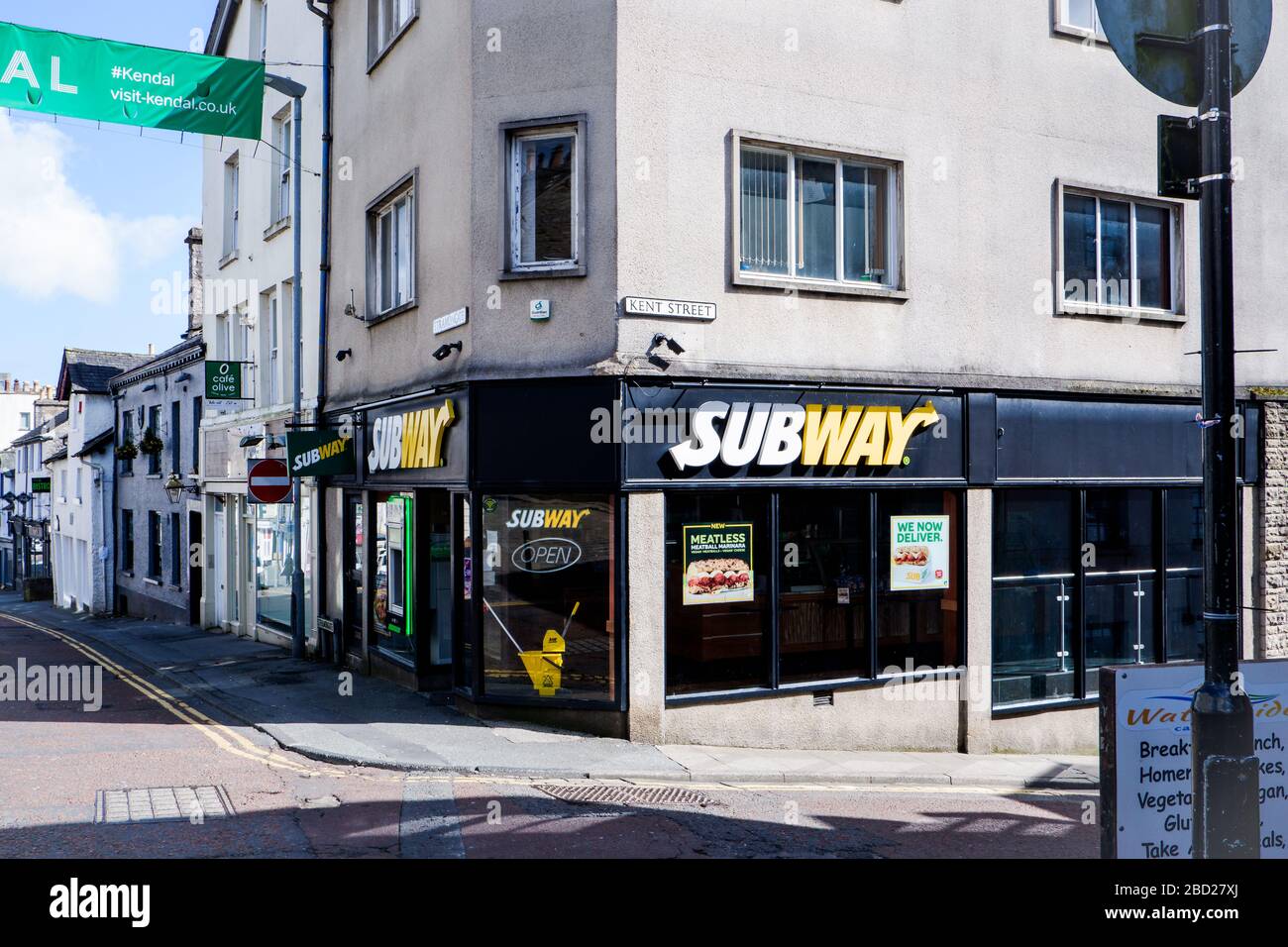Subway shop in Stramongate Kendal Cumbria UK Stock Photo - Alamy