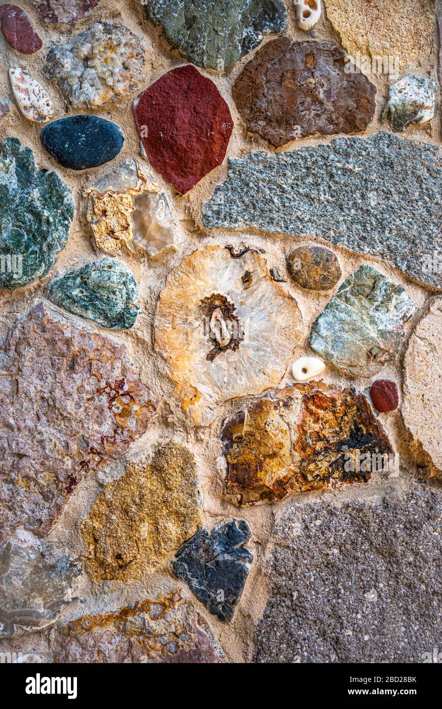 Stone wall texture with sea shells Stock Photo - Alamy