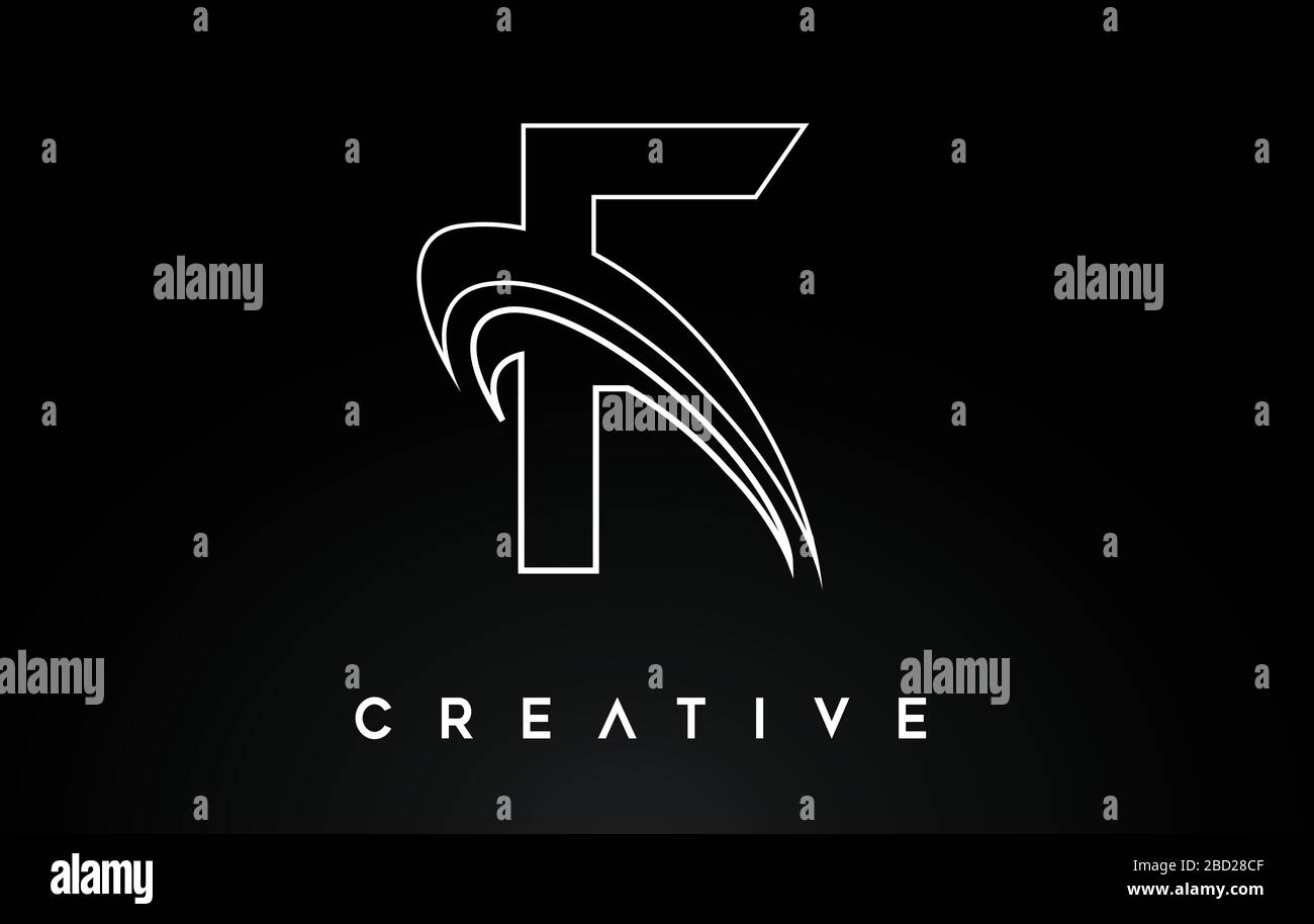 Letter F Logo. F Letter Design Vector with Monogram Lines Swash Vector ...