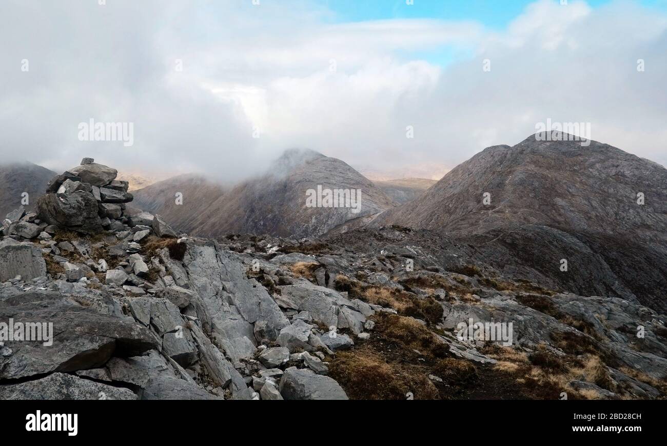 Twelve Bens of Connemara,Connemara National Park, County Galway ...