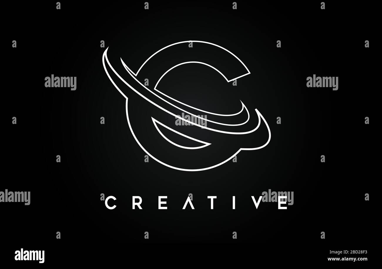 Letter C Logo. C Letter Design Vector with Monogram Lines Swash Vector ...