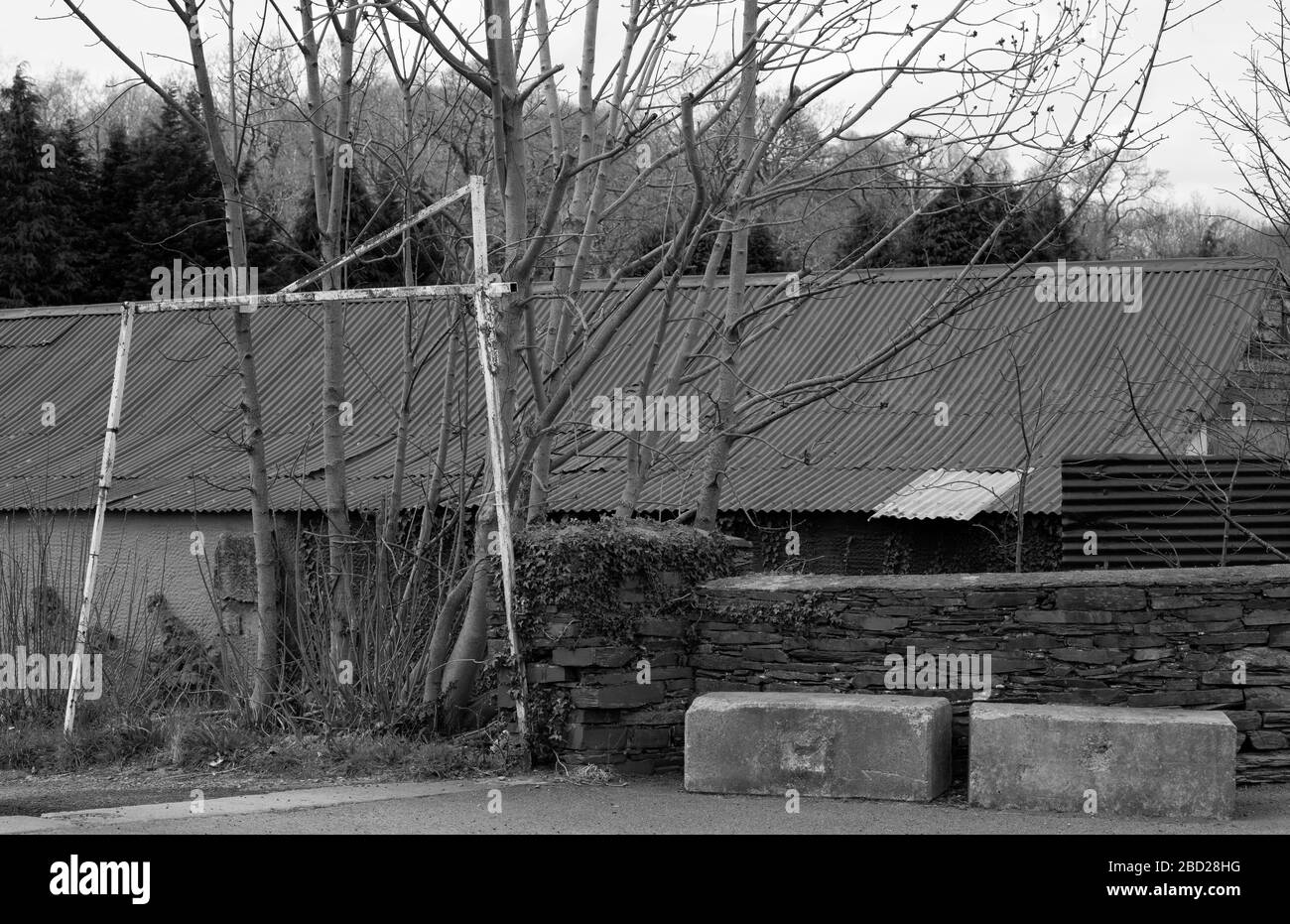 Rundown area of rural village in North Wales Stock Photo - Alamy