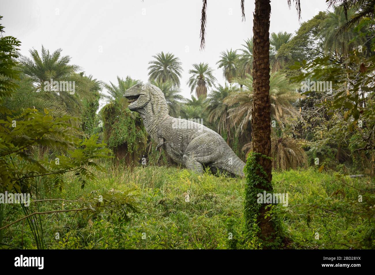 Wild Animal Dinosaur Statues in Zoo Park Stock Photograph Image Stock ...