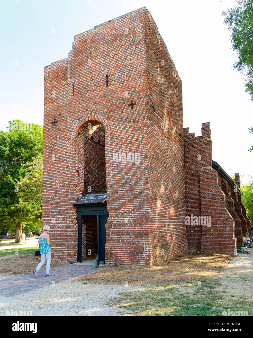 Historic Jamestowne church Stock Photo - Alamy