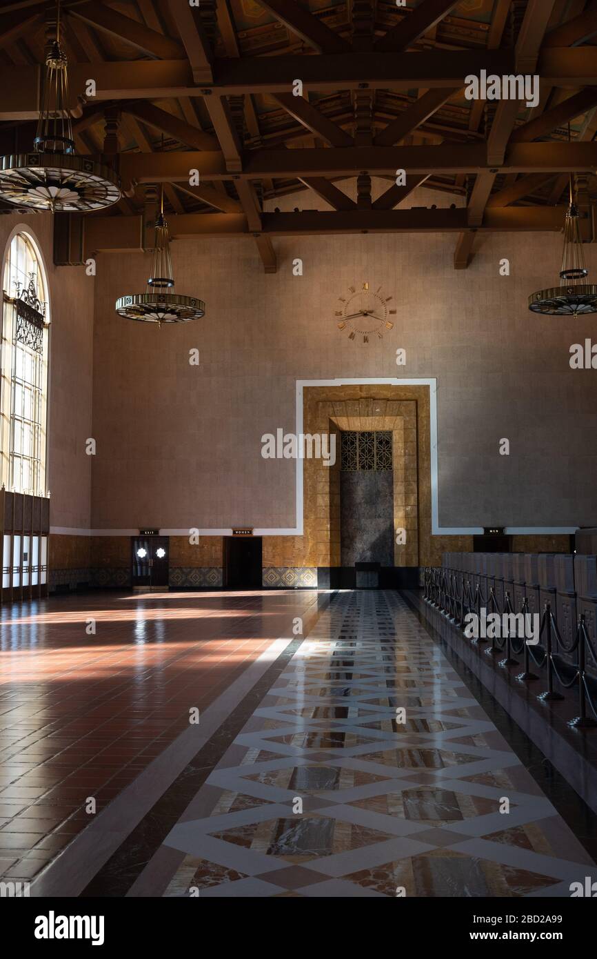 Union Station on 03/09/2019 in Los Angeles. Built in 1939, Los Angeles ...