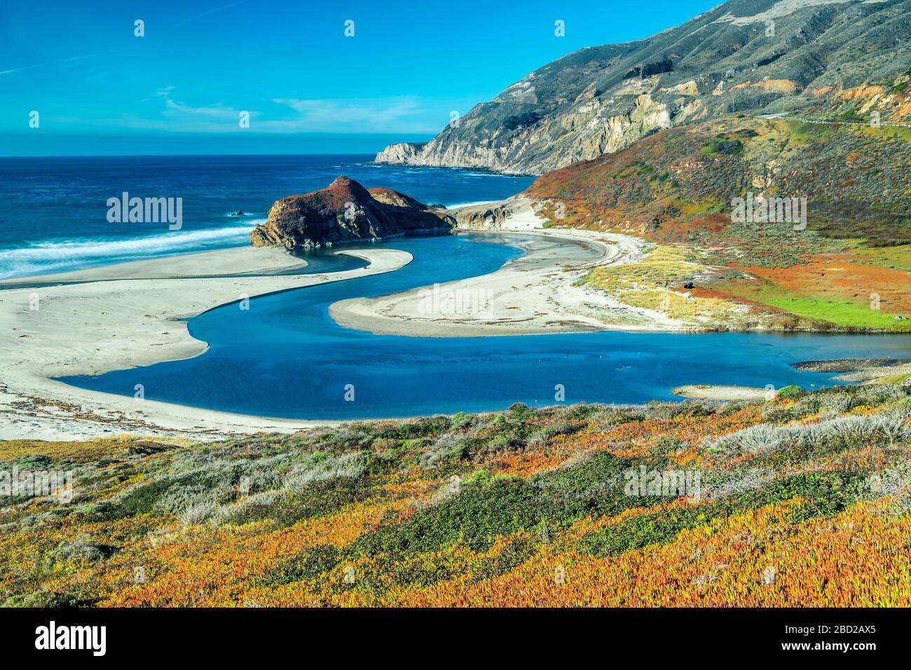 Little Big Sur River, Big Sur, California, USA Stock Photo - Alamy