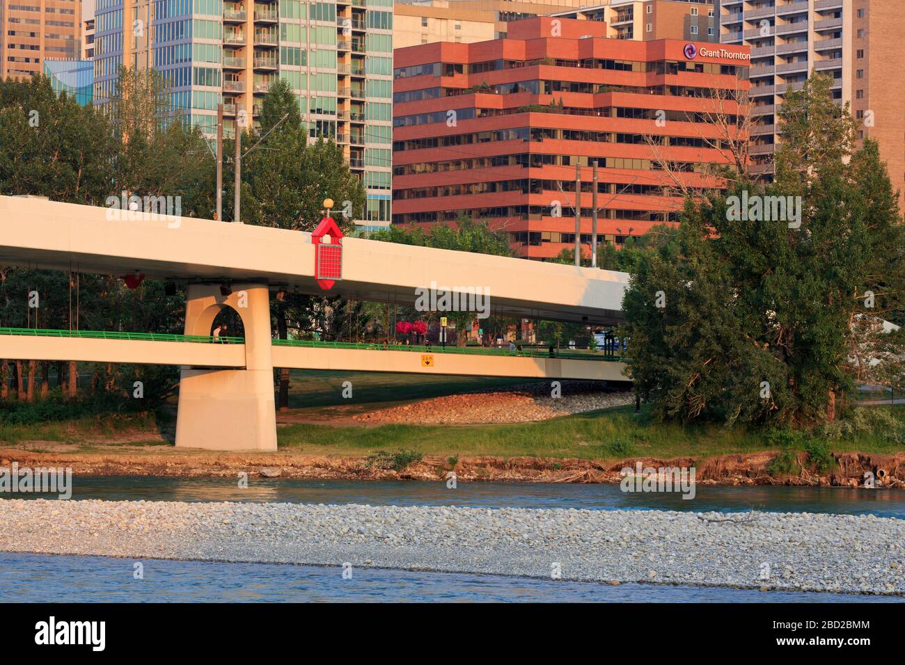 Light Rail Bridge, Kensington District, Calgary, Alberta, Canada Stock ...