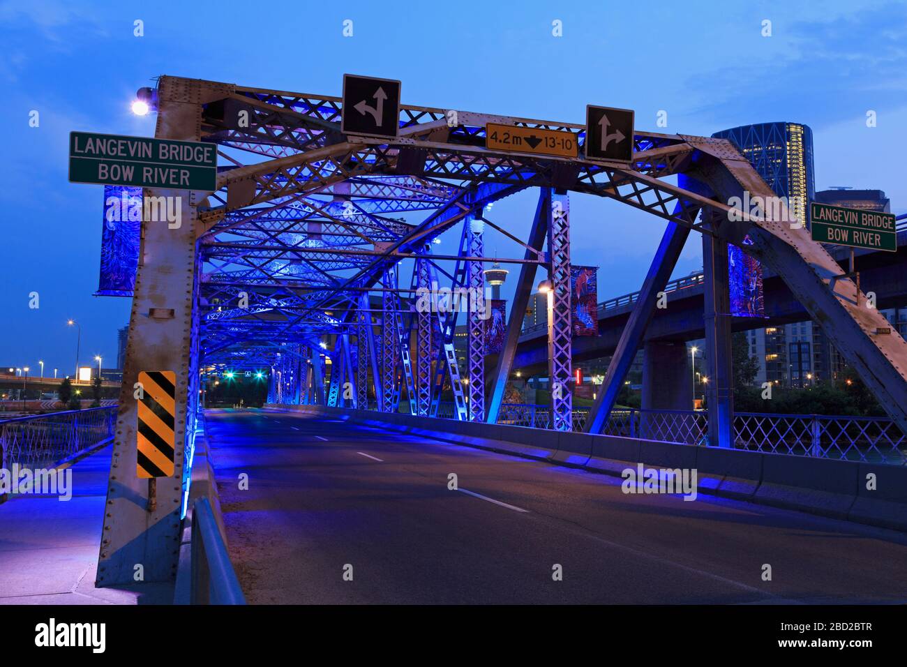Langevin Bridge over the Bow River, Calgary, Alberta, Canada Stock ...