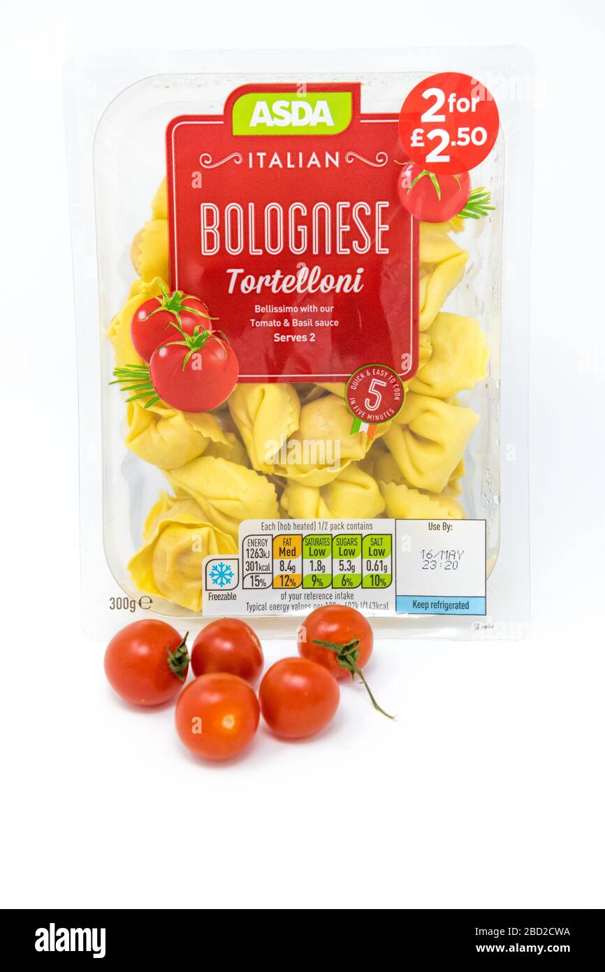 Asda's Italian Bolognese Tortelloni pasta Stock Photo - Alamy