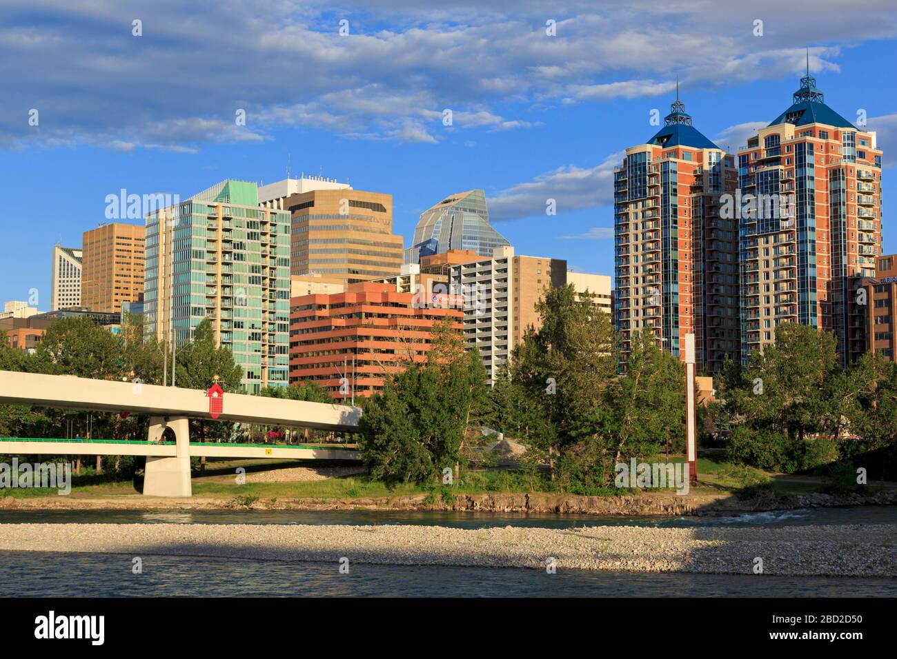 Light Rail Bridge over the Bow River, Kensington District, Calgary ...