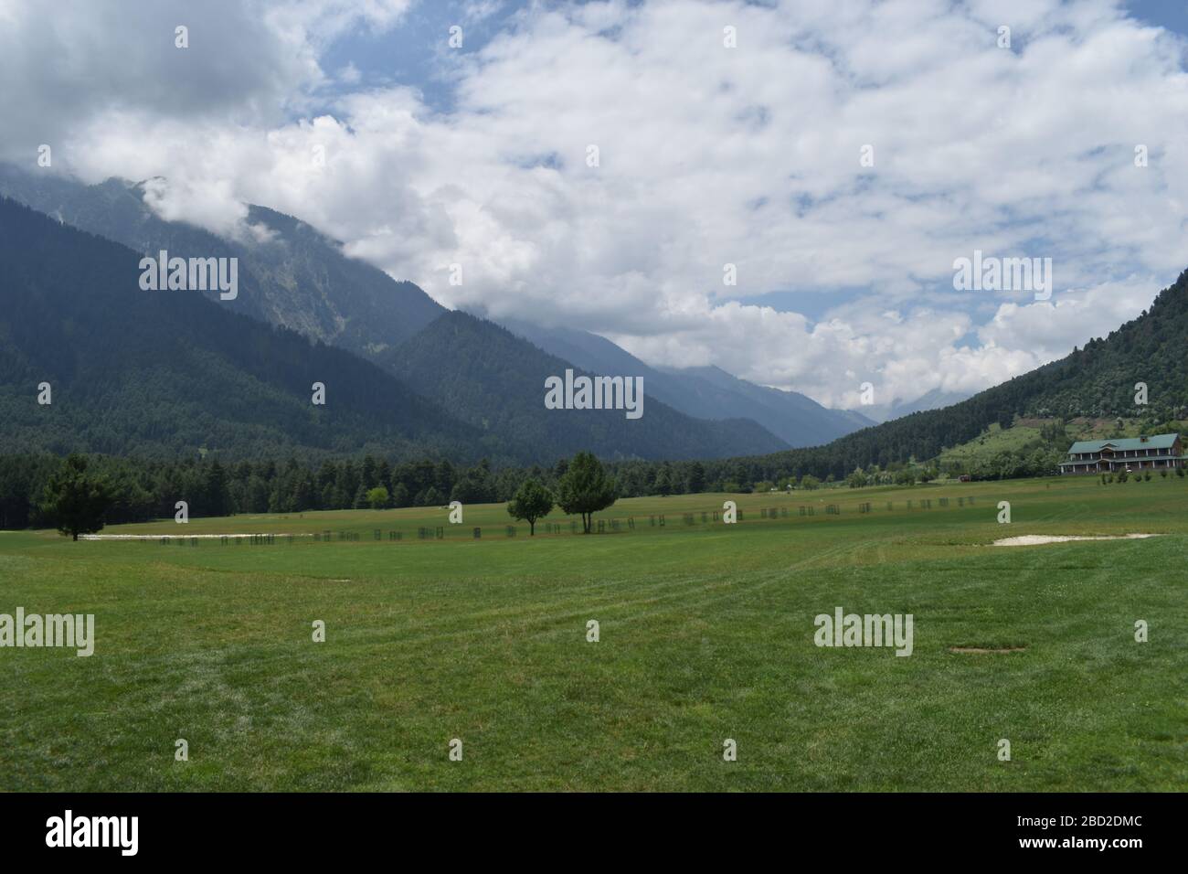 An eye catching view of golf course at Pahalgam Kashmir.This golf ...