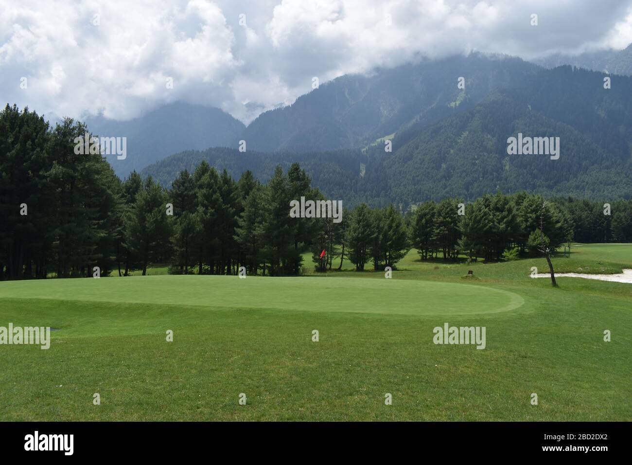An eye catching view of golf course at Pahalgam Kashmir.This golf ...