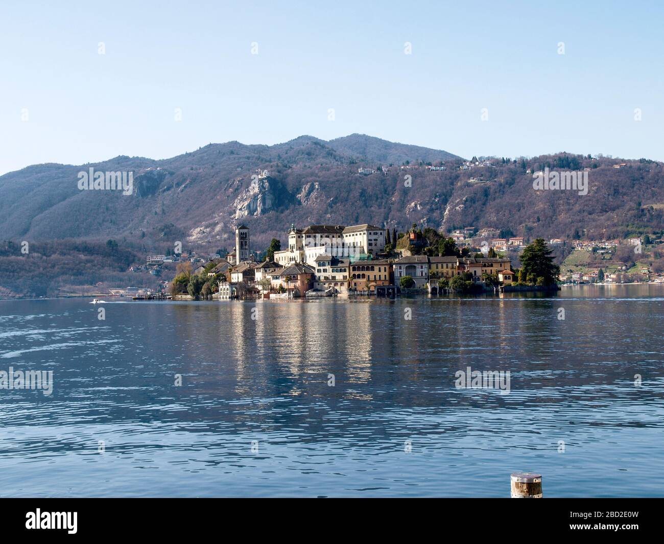 Orta San Giulio, Italy: a village located halfway along the eastern ...