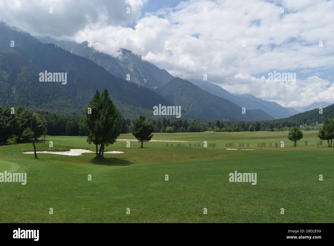 An eye catching view of golf course at Pahalgam Kashmir.This golf ...