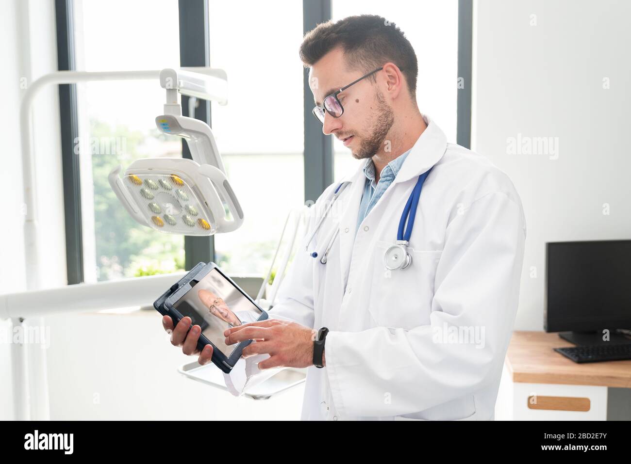 Doctor and senior man patient medical consultation, telehealth ...