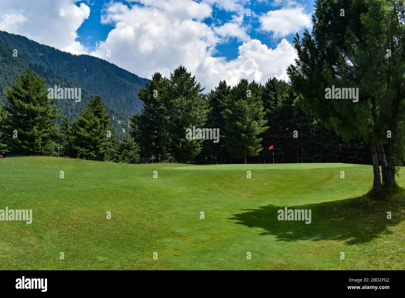 An eye catching view of golf course at Pahalgam Kashmir.This golf ...